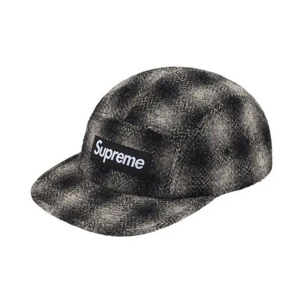 Supreme Harris Tweed Camp Cap - Black