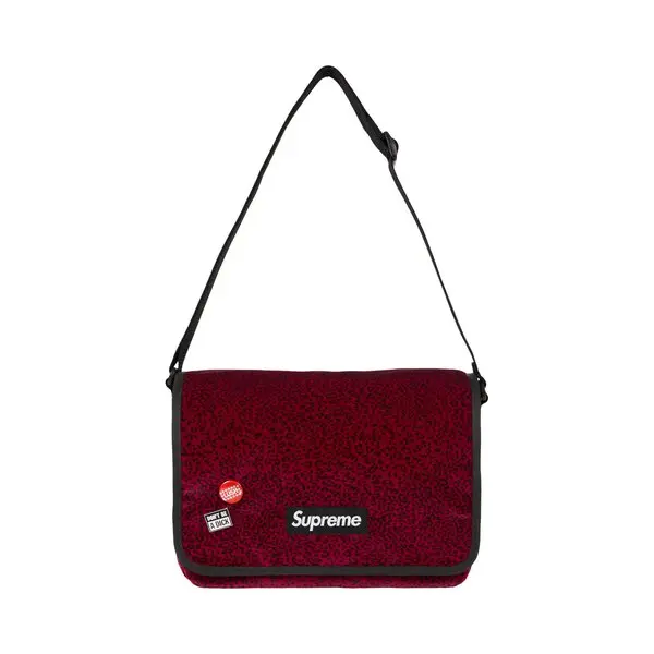 Supreme Velvet Small Messenger Bag - Red