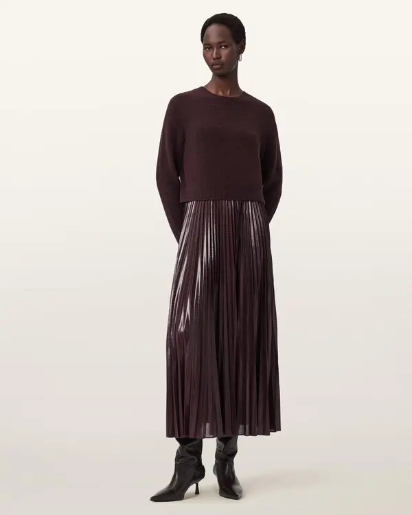 ALLSAINTS Spark 2-in-1 Dress - Red