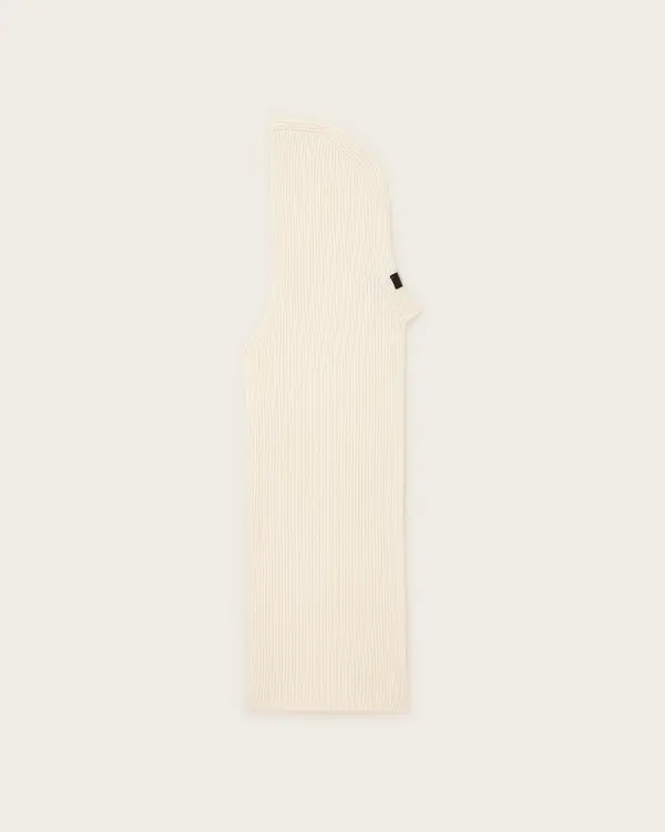 ALLSAINTS Wren Hooded Wool Scarf - Antique White