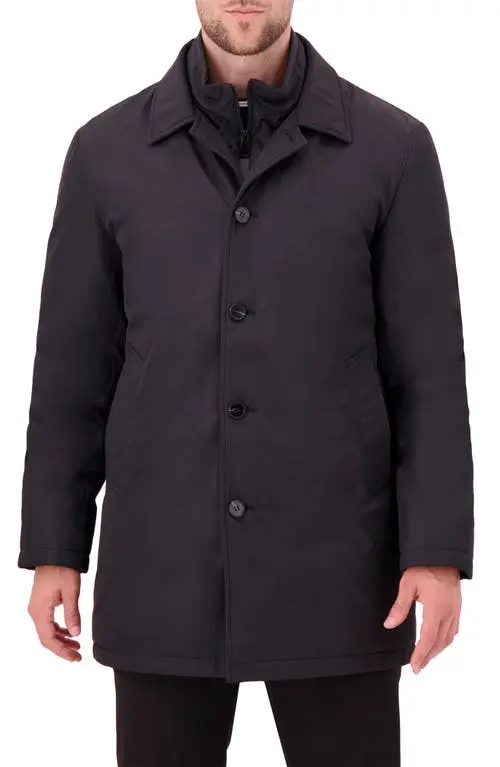 VICTOR EMMANUEL Removable Mock Neck Water Resistant Jacket