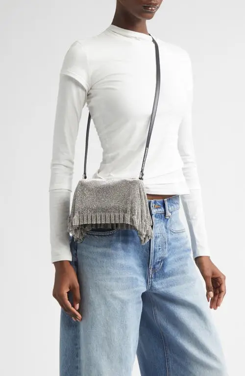 Alexander Wang Divina Crystal Mesh Pochette - Silver