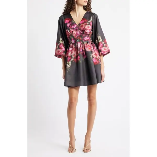 CIEBON Floral Minidress With Pockets