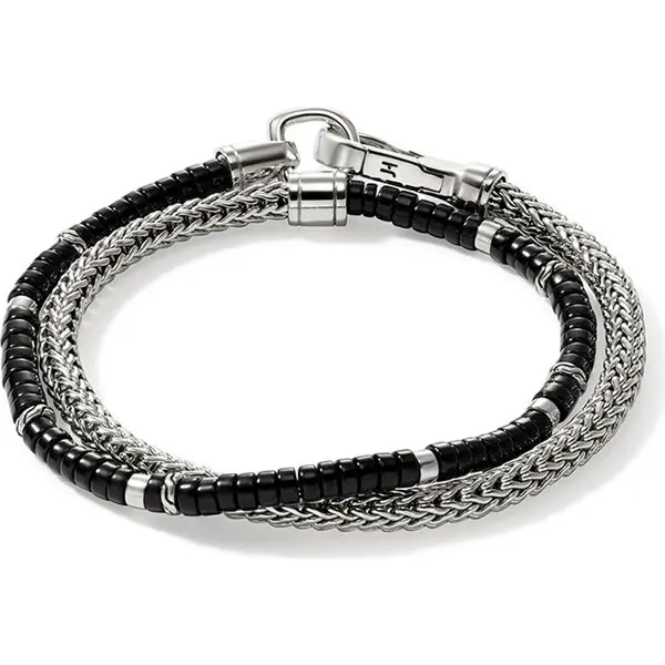 John Hardy Heishi Chain Wrap Bracelet - Silver