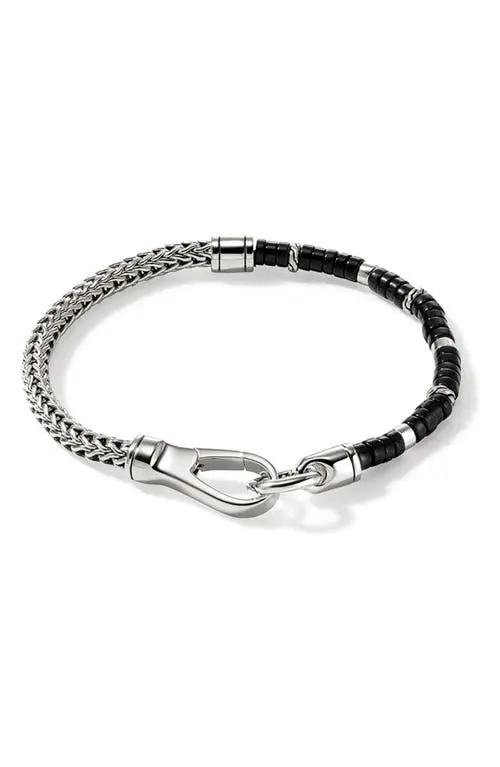 John Hardy Heishi Chain Bracelet - Treated Black Onyx