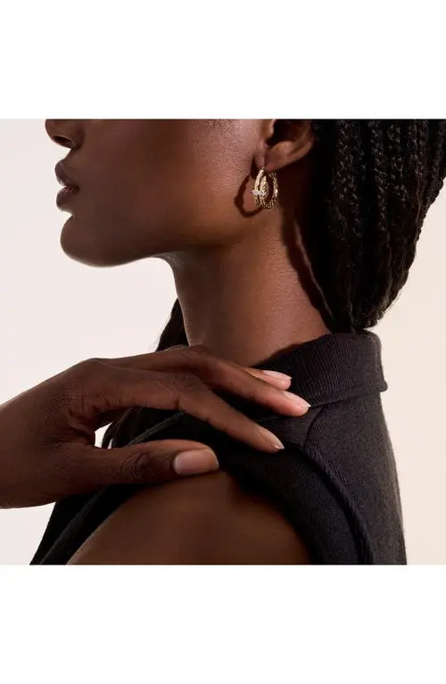John Hardy Spear Hoop Earrings With Diamonds
