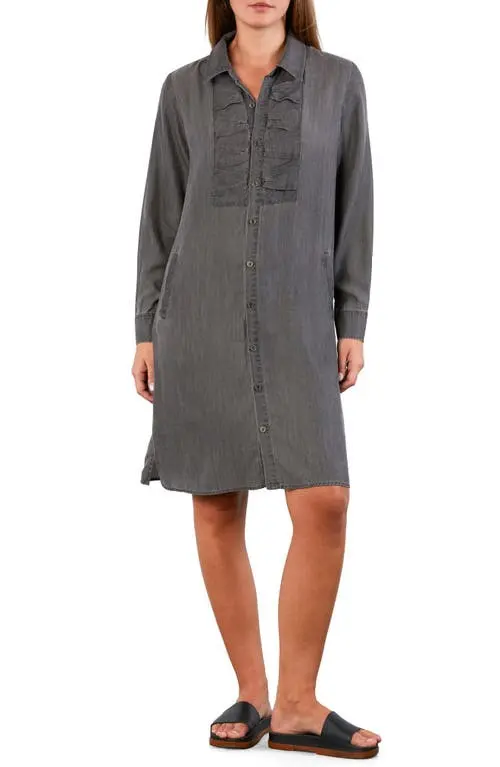 WASH LAB DENIM Kiss The Day Long Sleeve Shirtdress - Set Grey