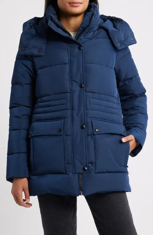 Sam Edelman Parka With Removable Hood - Navy