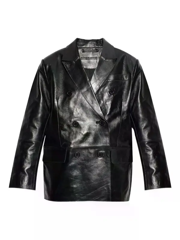 STAND STUDIO Double-breasted Leather Coat