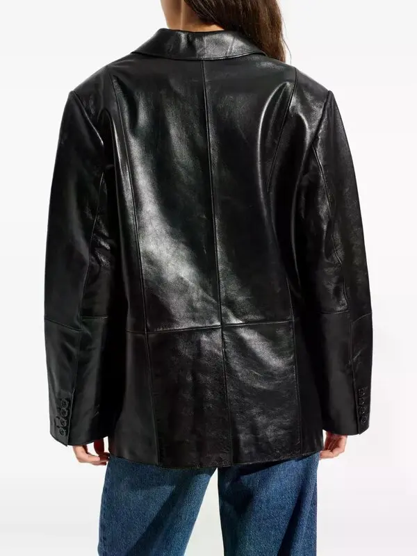 STAND STUDIO Double-breasted Leather Coat