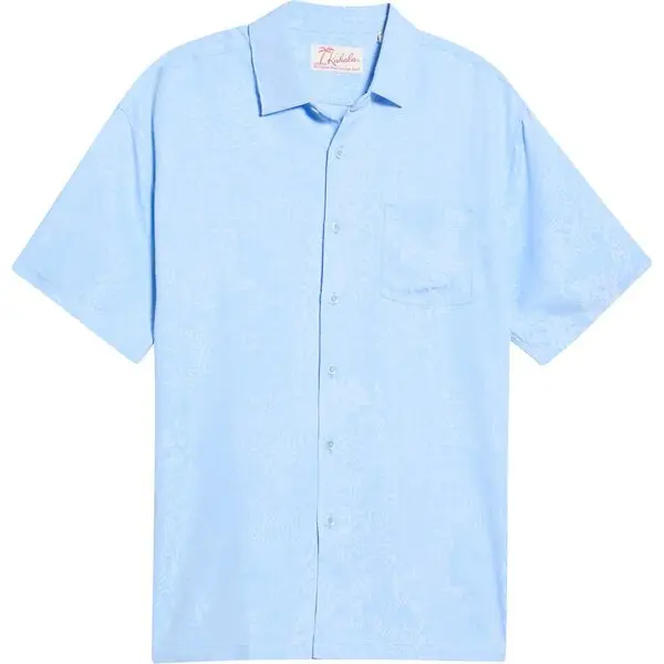 KAHALA Apana Classic Fit Jacquard Sport Shirt - Water