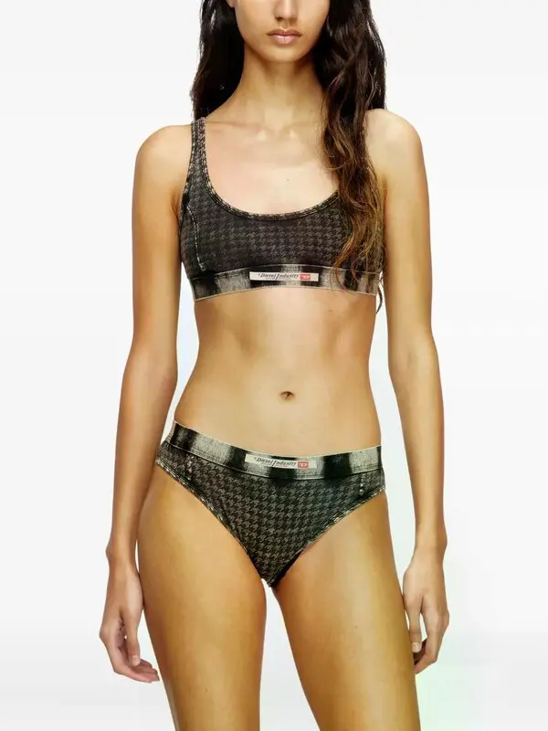 DIESEL® Ariel-dnm Houndstooth-print Bra