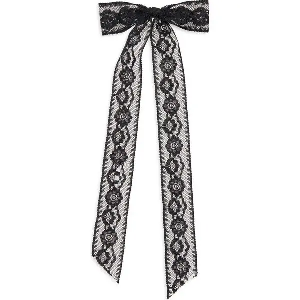 Bp. Lace Bow Barrette - Black