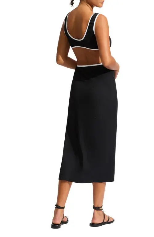 Seafolly Cutout Midi Dress - Black