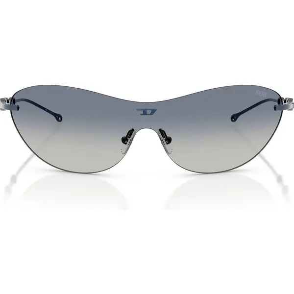 DIESEL® 135mm Gradient Oval Shield Sunglasses - Gradient Blu/gradient Blu