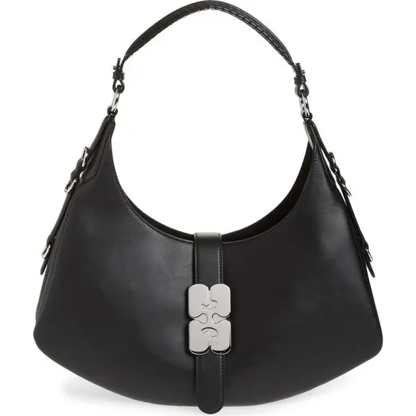 GANNI Small Kat Shoulder Bag - Black
