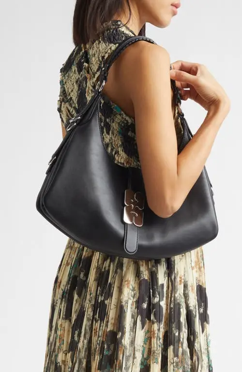 GANNI Small Kat Shoulder Bag - Black