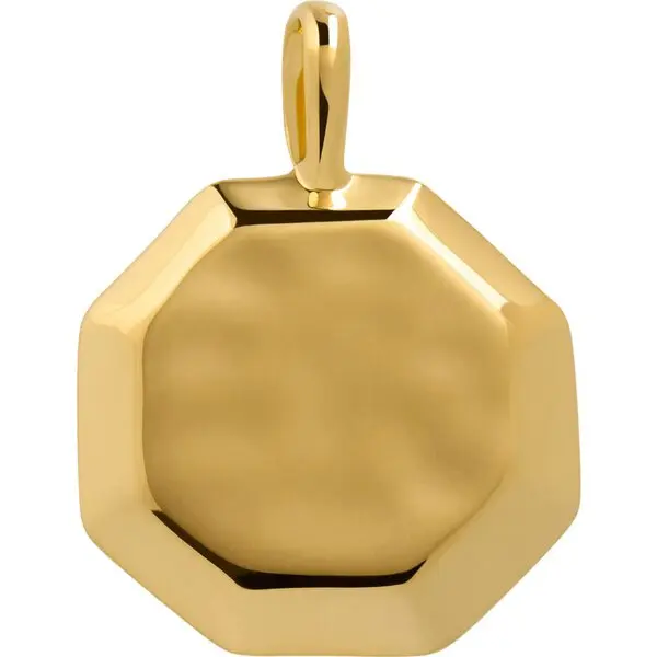 Monica Vinader Octagonal Pendant - 18k Gold Vermeil