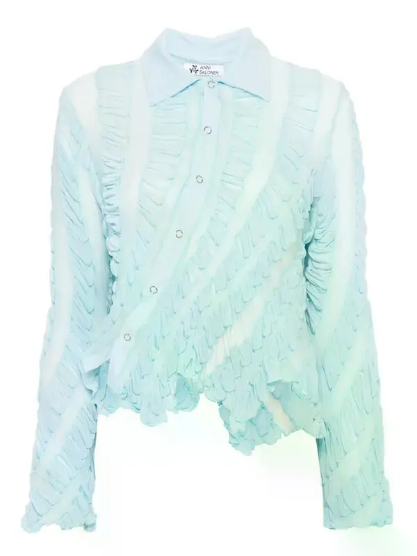 ANNI SALONEN Ruffled Shirt - Blue