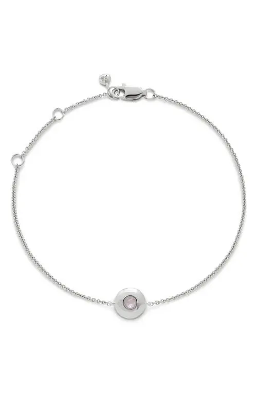 Monica Vinader June Birthstone Moonstone Bracelet - Sterling Silver/moonstone