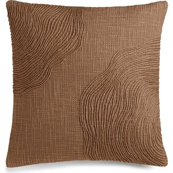 CRANE HOME Embroidery Terrain Accent Pillow - Jute