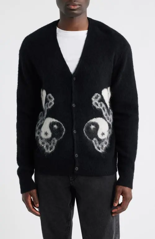 ALLSAINTS Reflection Cardigan - Black/chalk White