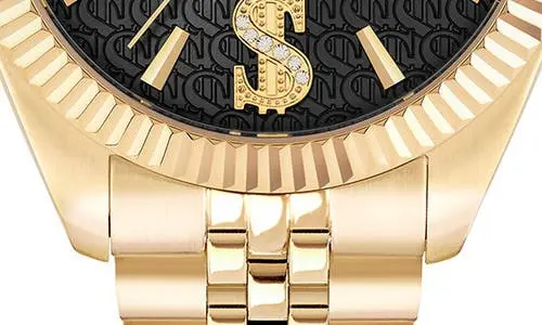 Philipp Plein Date Superlative Two-tone Bracelet Watch - Ip Yellow Gold