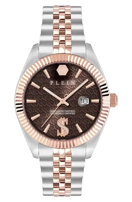 Philipp Plein Date Superlative Two-tone Bracelet Watch - Two Tone