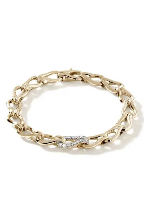 John Hardy Surf Diamond Bracelet - Gold