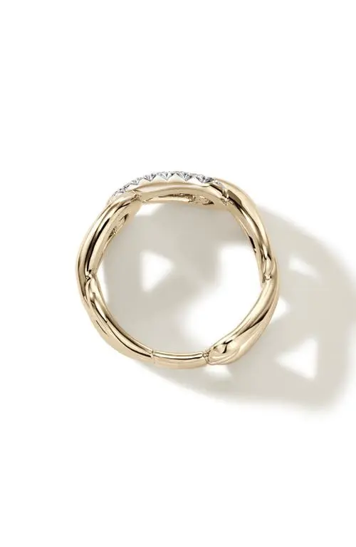 John Hardy Surf 14k Diamond Pavé Ring
