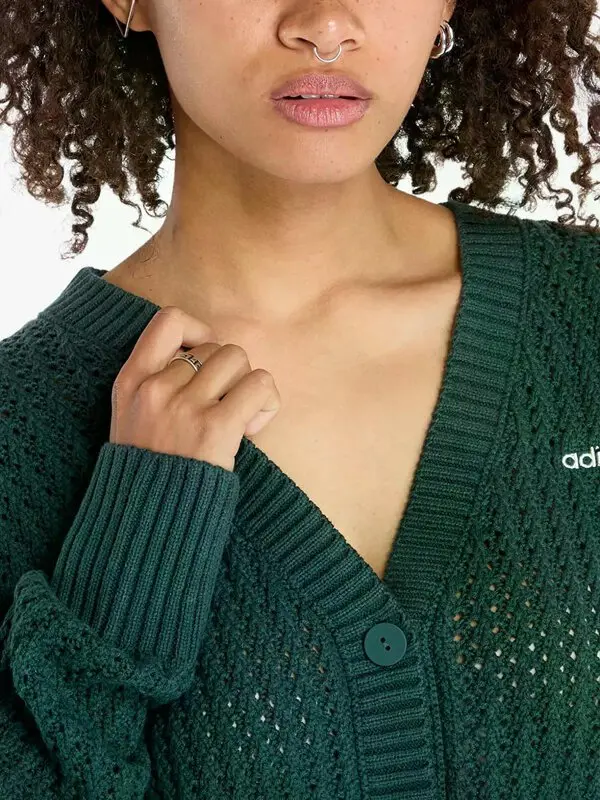 Adidas Ribbed-knit Cardigan