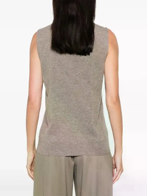 THE ROW Meritas Turtleneck Sleeveless Top