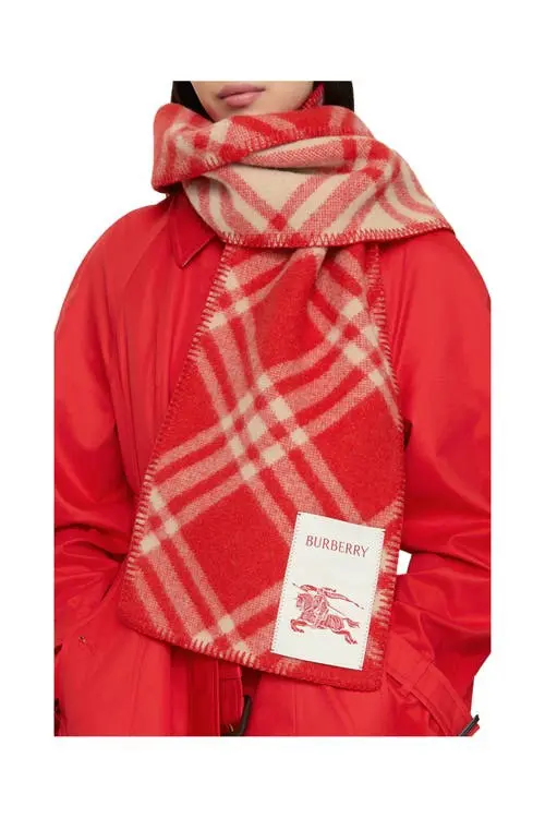 Burberry Check Wool Scarf