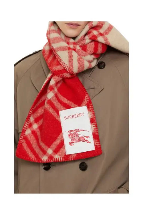 Burberry Check Wool Scarf