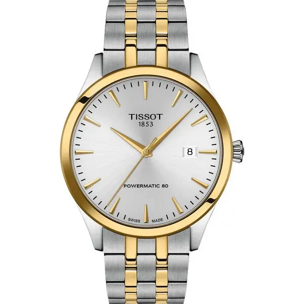TISSOT Classic Dream Powermatic 80 Two-tone Bracelet Watch - Silver