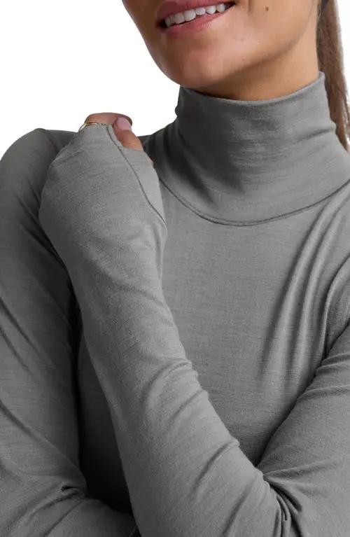 Beyond Yoga Luxeknit Turtleneck - Storm Gray Heather