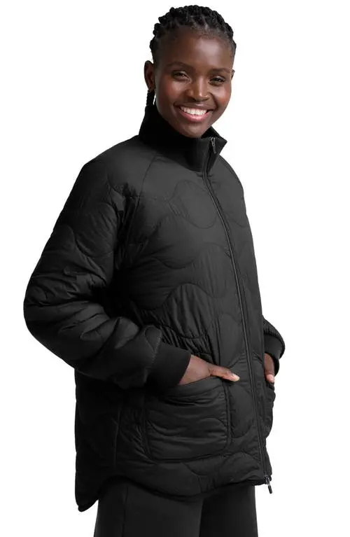 Beyond Yoga Two-way Reversible Quilted Jacket - Black