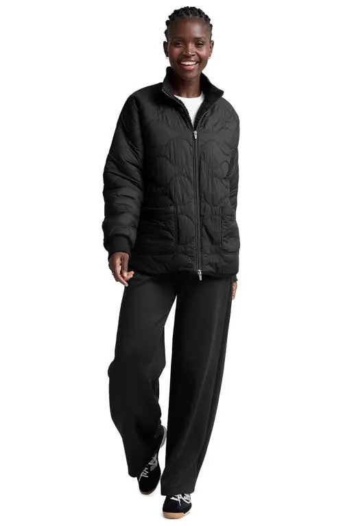 Beyond Yoga Two-way Reversible Quilted Jacket - Black
