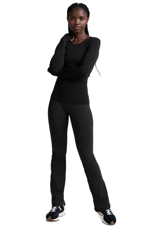 Beyond Yoga Pacer Fleece Bootcut Pants - Black