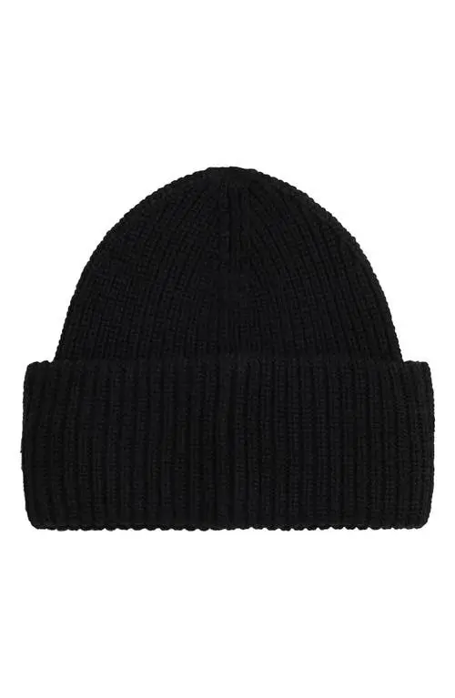 FAVORITE DAUGHTER Logo Patch Beanie - Black
