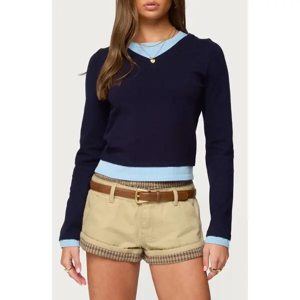 EDIKTED Faux Layered Sweater