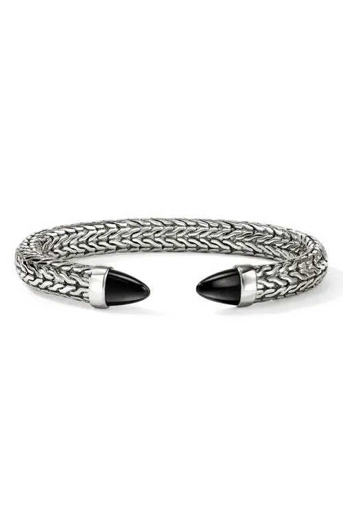 John Hardy Spear 50 Flex Cuff Bracelet - Silver/black Onyx