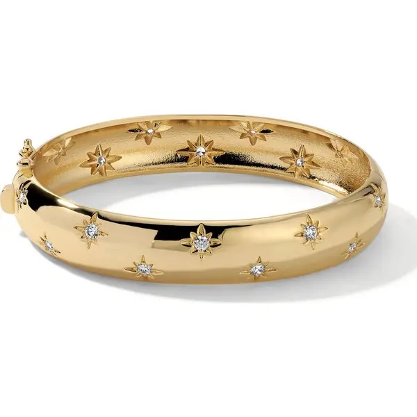 MIRANDA FRYE Celeste Cubic Zirconia Cuff Bracelet - Gold