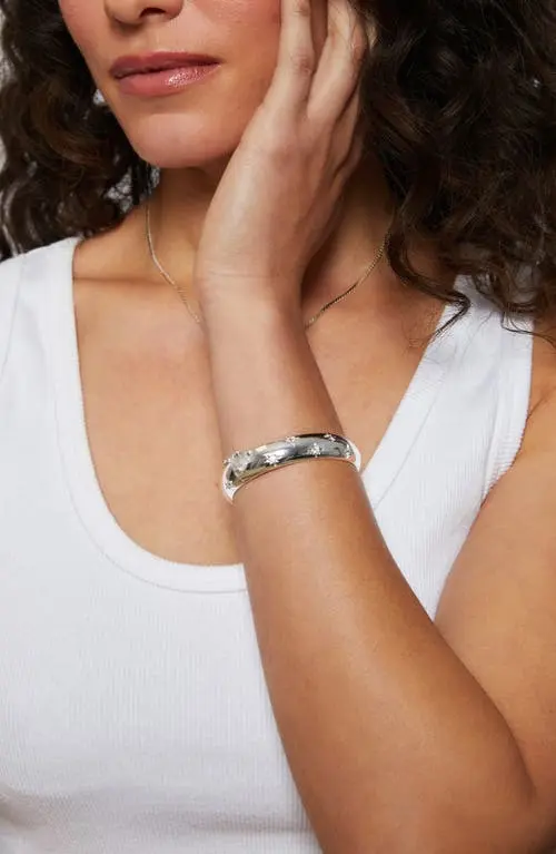 MIRANDA FRYE Celeste Cubic Zirconia Cuff Bracelet - Silver