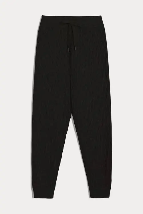 Naked Cashmere Heidi Ribbed Jogger Pant - Black