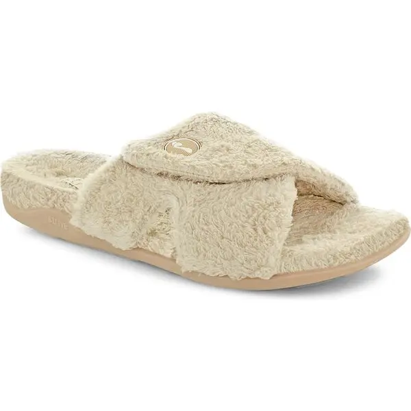 STRIVE Zoey Faux Fur Slippers - Nude