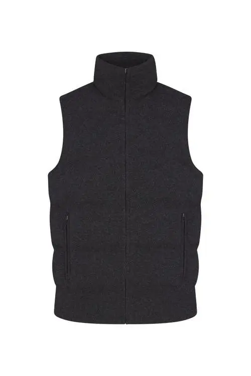 Naked Cashmere Cody Cashmere Puffer Vest - Charcoal