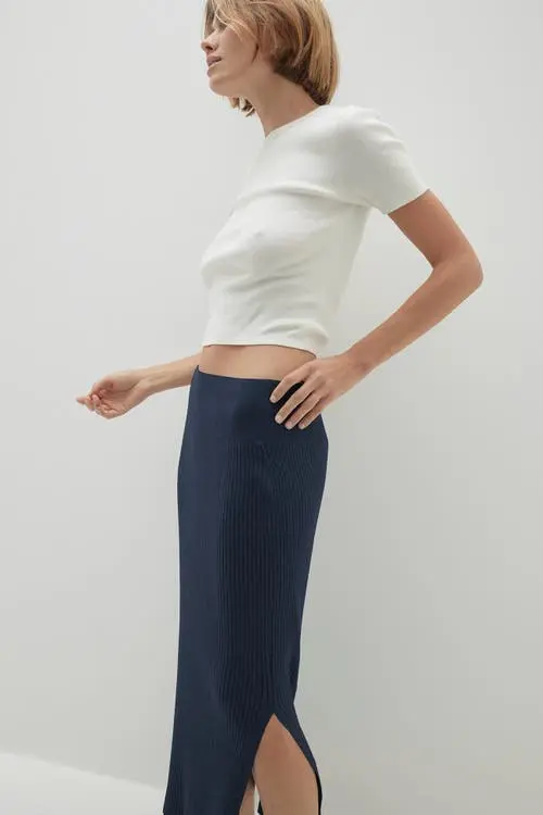 Naked Cashmere Aubrie Midi Skirt - Navy