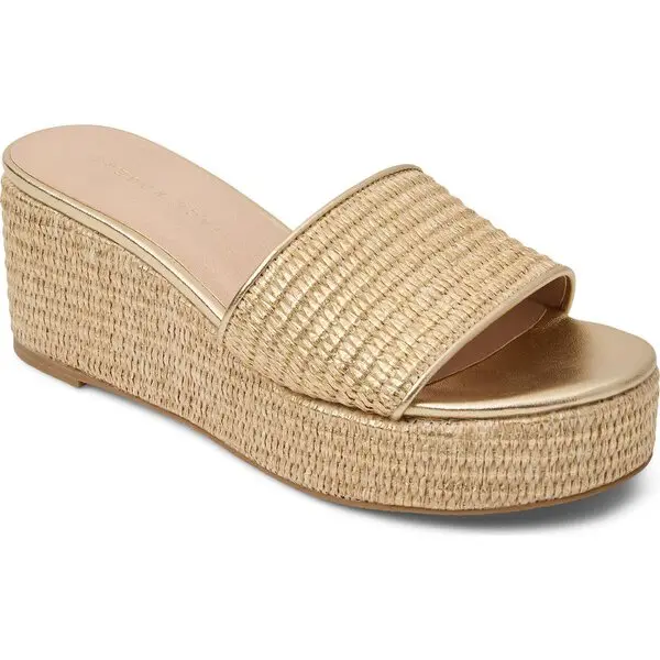 Jack Rogers Bay Platform Wedge Sandal - Gold