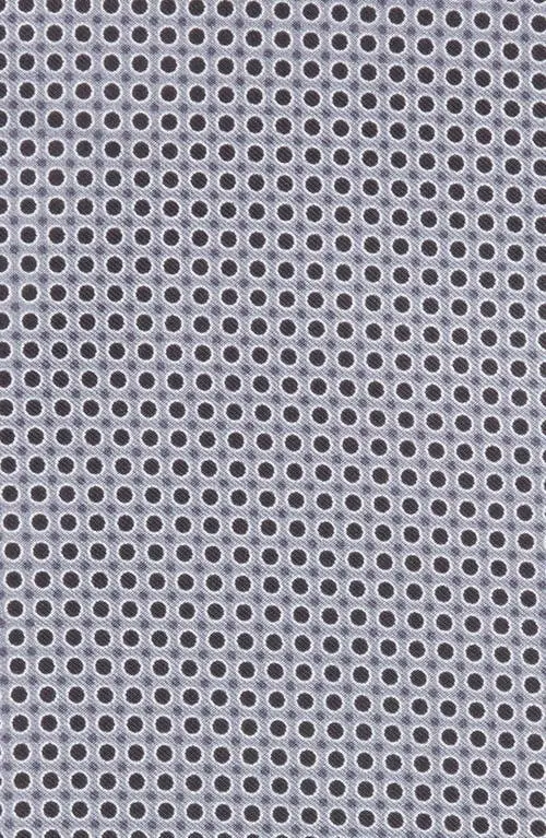 Nordstrom Quatrefoil Silk Pocket Square - Grey/black